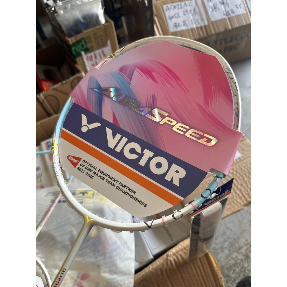 Victor AuraSpeed 77F Badminton Racket Pink 4UG6 – SP x SPORT
