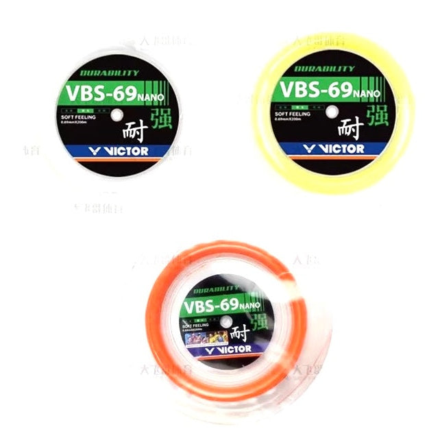 VICTOR VBS-69 NANO Badminton String (0.69mm x 200m Coil) VBS69NANO – SP ...